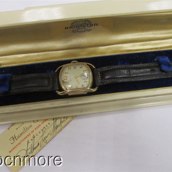 VINTAGE ART DECO 10k GOLD FILLED HAMILTON BAGLEY 987a 17J WATCH MENS ...