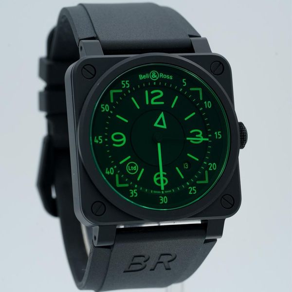 Bell & Ross BR03 03-92 HUD LIMITED EDITION AUTOMATIC BLACK DIAL BOXES ...