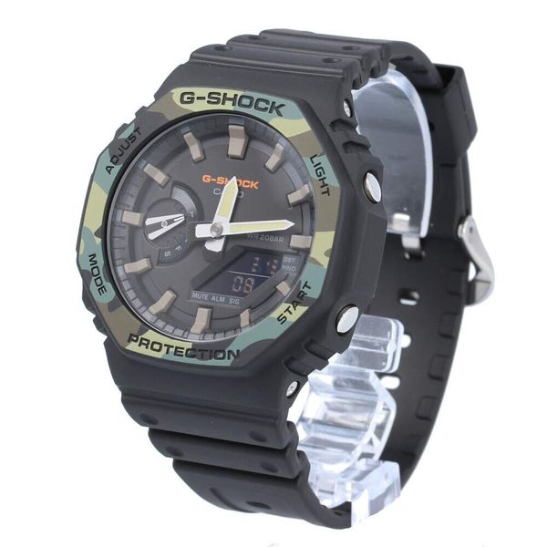 Casio G-Shock Analog-Digital Octagon Camo Bezel Watch GA2100SU-1A with ...