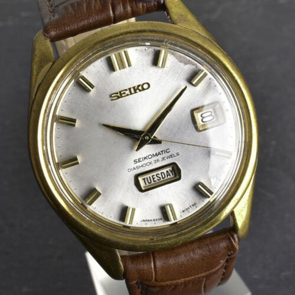 VINTAGE 1966 SEIKO SEIKOMATIC Day-Date Diashock 26 Jewels 6206A ...
