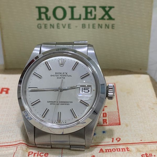 Rolex 1500 Sigma Dial Local Paper & Receipt | WatchCharts Marketplace
