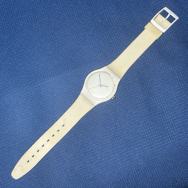 Swatch Swiss Ping Pong GW105 Red Blue Yellow Hands White Wristwatch ...