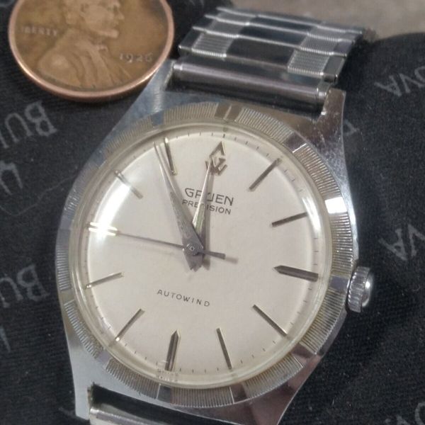Working Vintage Gruen Precision Autowind 550 SS Automatic Men's Watch ...