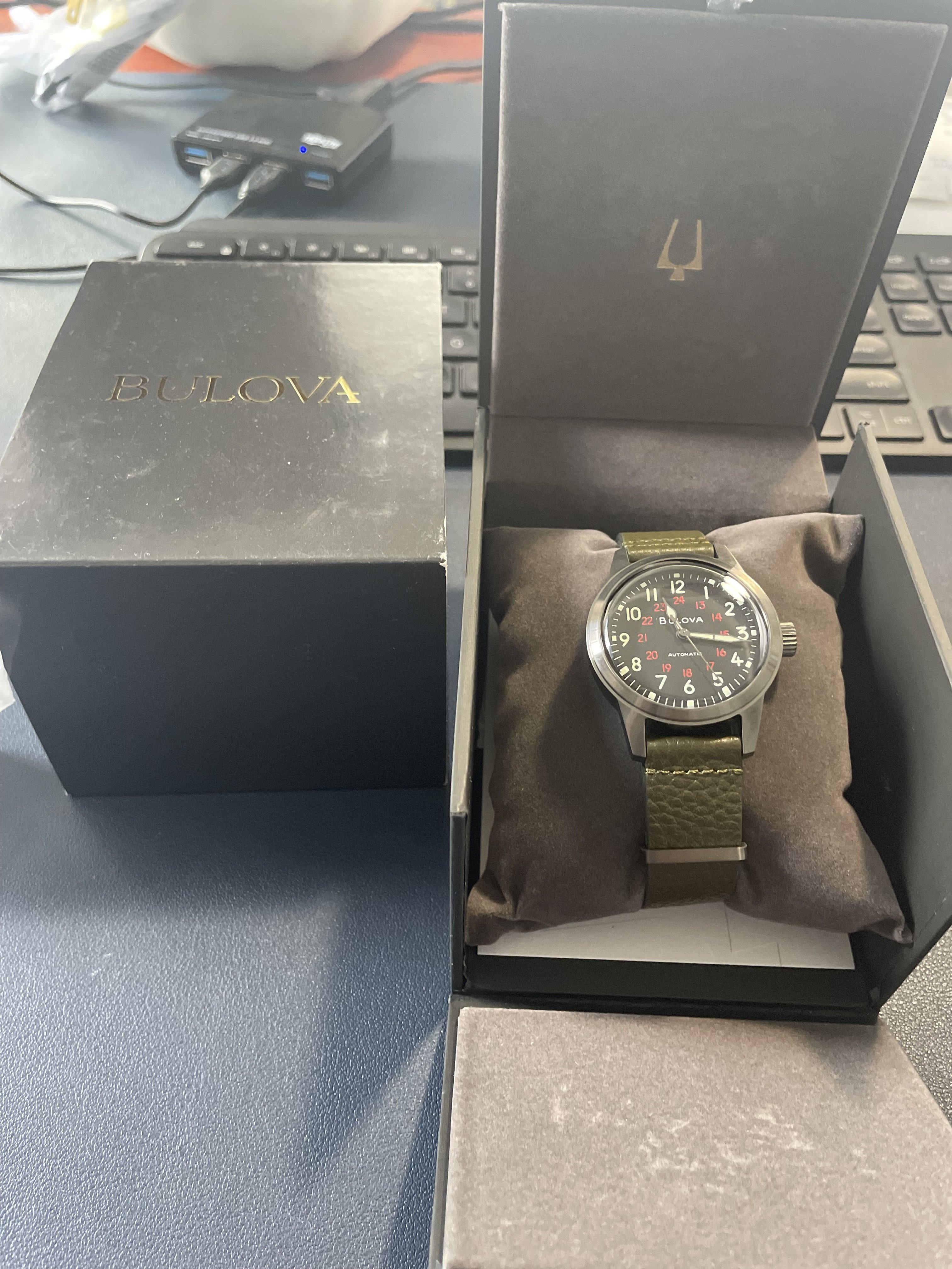 WTS Bulova Hack Automatic Black Dial 98A255 | WatchCharts Marketplace