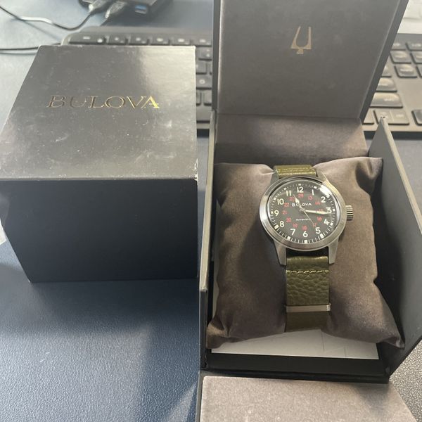 WTS Bulova Hack Automatic Black Dial 98A255 | WatchCharts Marketplace