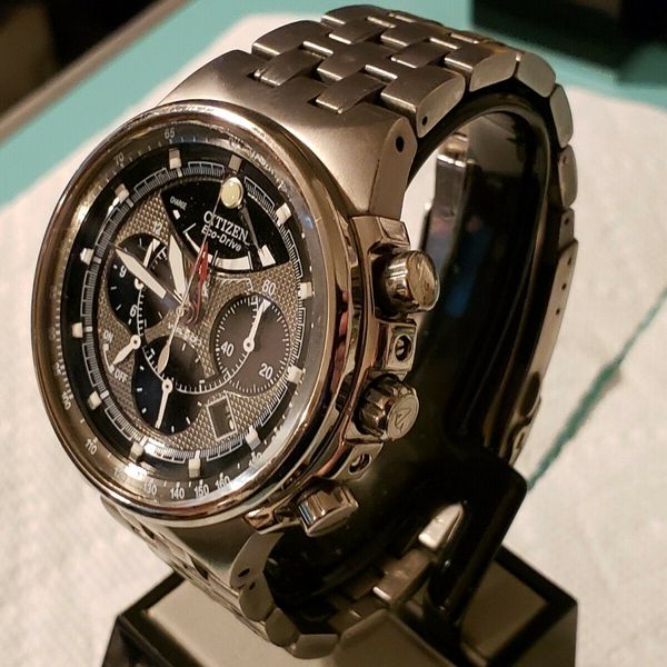 Citizen AV0021-52H Calibre 2100 Mens Silver Titanium ECO-Drive Watch ...