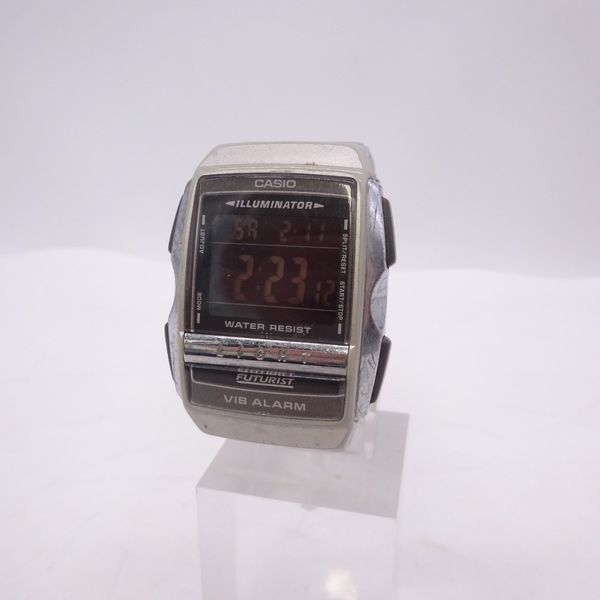 Vintage Casio Illuminator Futurist Stainless Steel Watch A220 Working ...