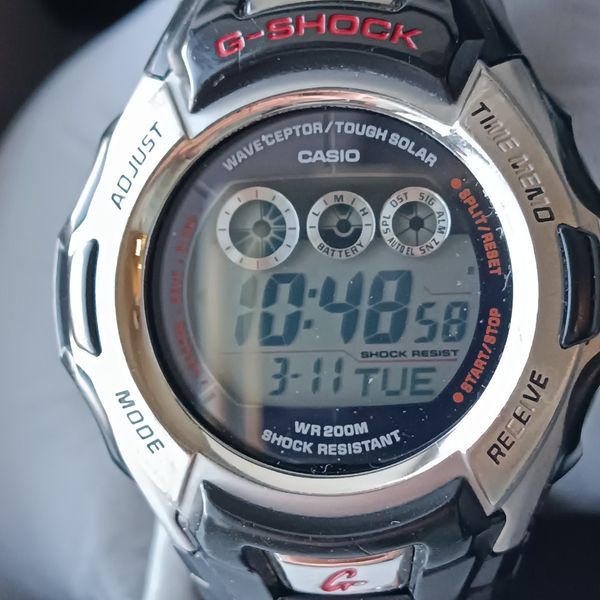 Vtg Casio G Shock GW-500A-1V Wave Ceptor Watch Black Men Tough Solar ...