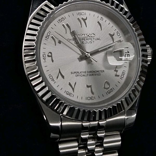 Seiko Mod Arabic Dial Titanium Silver | WatchCharts Marketplace