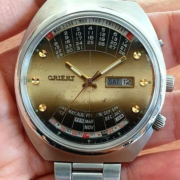 Orient College Perpetual Multi Year Calendar Automatic Mens Vintage ...