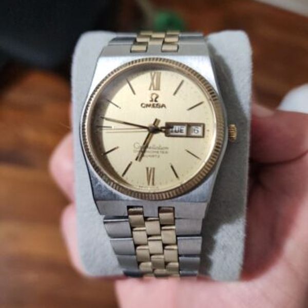 omega constellation 10k GF quartz mens watch Gold | WatchCharts Marketplace
