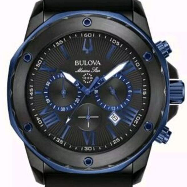 NEW Bulova Marine Star Blue Dial Men's Watch Model 98B410, Canadian ...