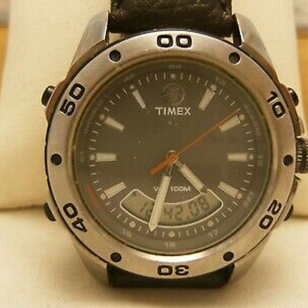 Timex Men's WR 100M Indiglo, Analog & Digital Quartz Watch Works Fine ...