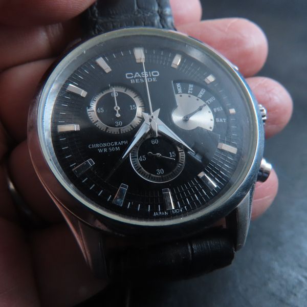 BEM-501 Casio Beside Chronograph Daydate Quartz Men Watch | WatchCharts ...