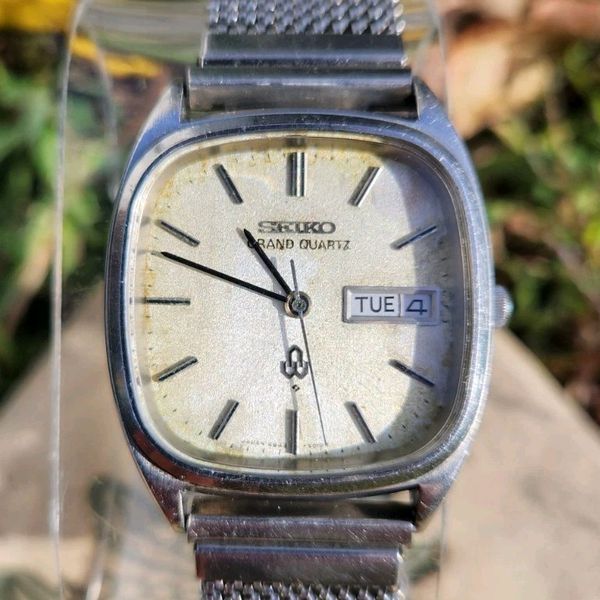 Vtg 1976 Seiko Grand Quartz 4843-5011 Snowfall RARE 33mm Men's Watch ...