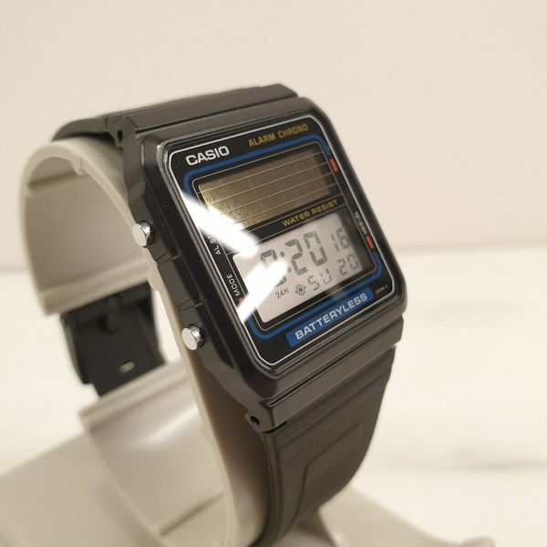 NOS CASIO FB-90W BATTERY LESS ALARM CHRONO SOLAR MODULE 668 JAPAN ...