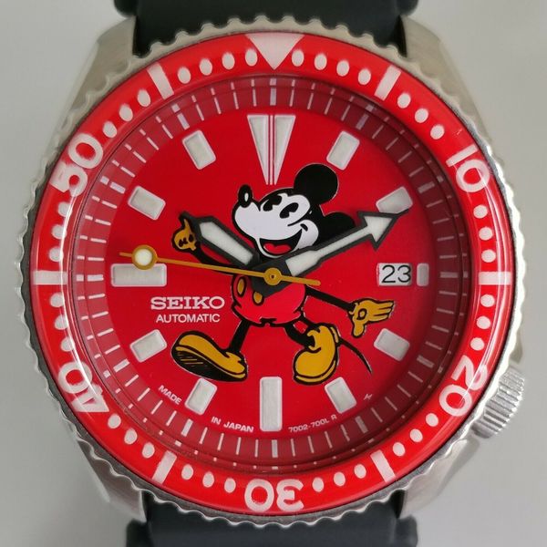 Seiko 7002-7000 Vintage Divers Mickey Mouse Automatic Watch Mod #183 ...