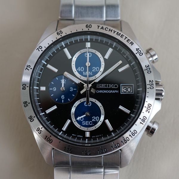 [WTS] Seiko Spirit SBTR003 8T67 Tachymeter Chronograph Blue Quartz ...