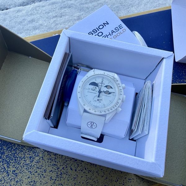 Swatch x Omega Moonswatch Mission To Earthphase Moonshine Gold Cold ...