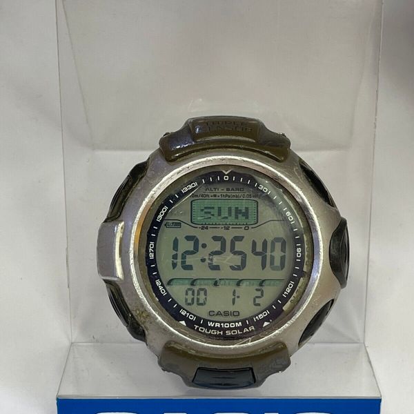 Used Casio Pro-trek PRG-50 Tough Solar Digital Mens Watch 100M WR ...