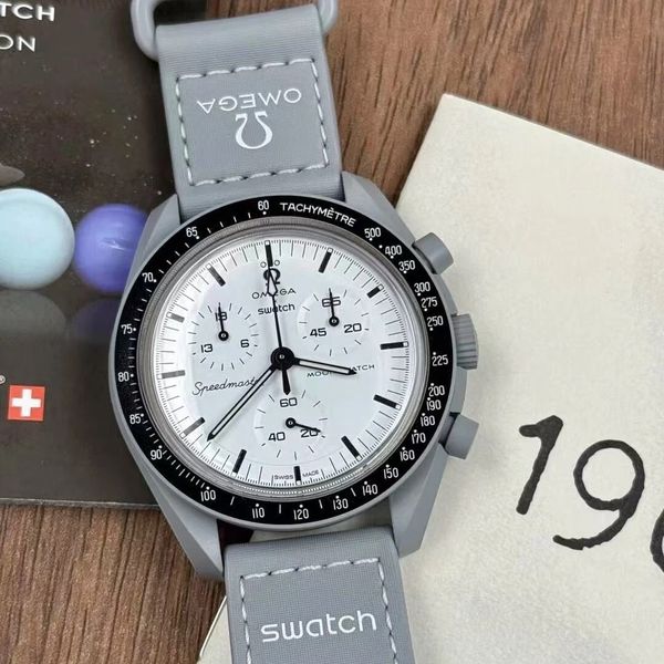 Swatch x OMEGA BIOCERAMIC MoonSwatch 1965 Gray/White SO33M106 ...