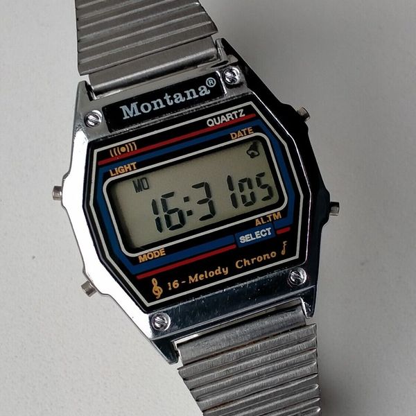 Montana PF PAM352 Chrono Melody Alarm Vintage Original Digital Watch ...