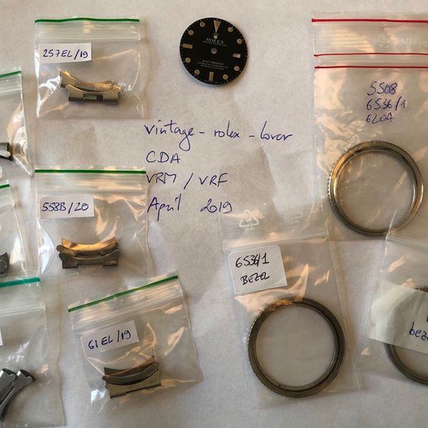 Complete bezel assembly for Rolex Submariner Big Crowns 6538 6200 5510 ...