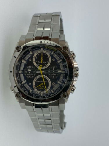 Bulova Men's 96B175 Precisionist 47mm Stainless Steel Chronograph Wrist ...