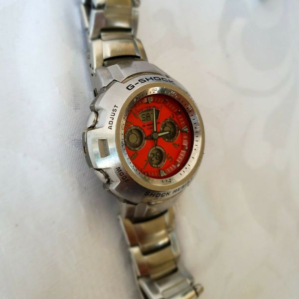 G-Shock Casio G7010 ST 3344 Red All Stainless Steel Analog Digital ...