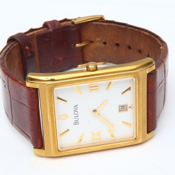 Men's Bulova Date Analog Roman Numeral C975515 A8 Wristwatch ...