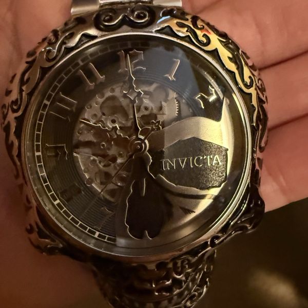 Invicta Artist Skull Automatic Skeletonized Stainless Steel 50mm Watch ...