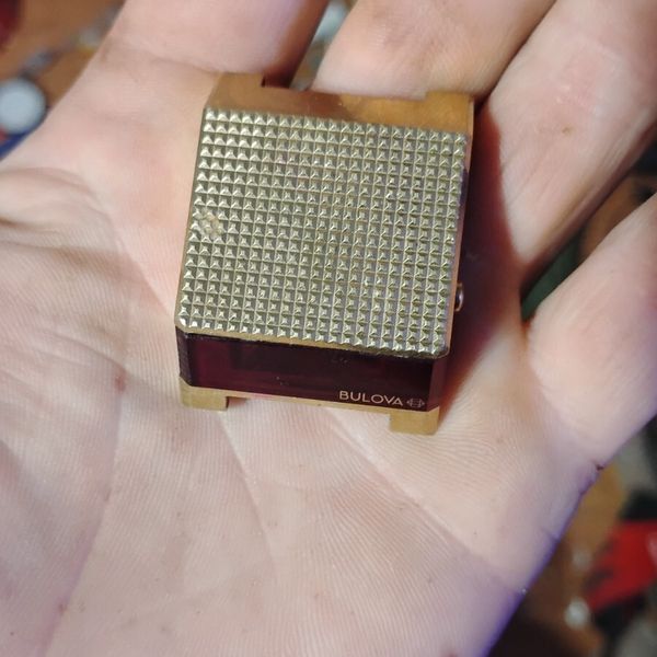 Bulova Computron 97C110 Quartz Digital Yellow Gold Stainless Steel Men ...