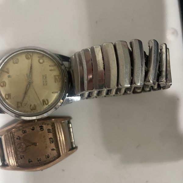 Lot Of 2 VINTAGE GRUEN PRECISION MEN'S WRIST WATCH And Gruen Movement ...