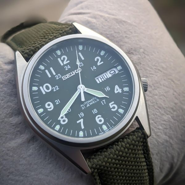 [wts] Seiko SKX Military field Green Dial Automatic SKX427 7S26-00d0 in ...