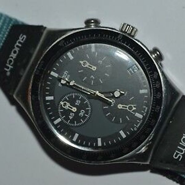 2000 Swatch Watch Irony Chrono YCS410G WINDFALL Quartz Swiss Unisex ...