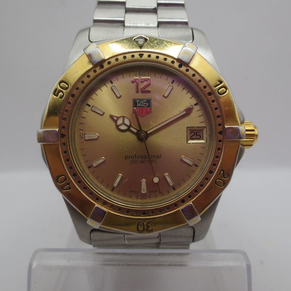 VINTAGE TAG HEUER CLASSIC 2000 18KGP/STAINLESS STEEL QUARTZ FULLSIZE ...