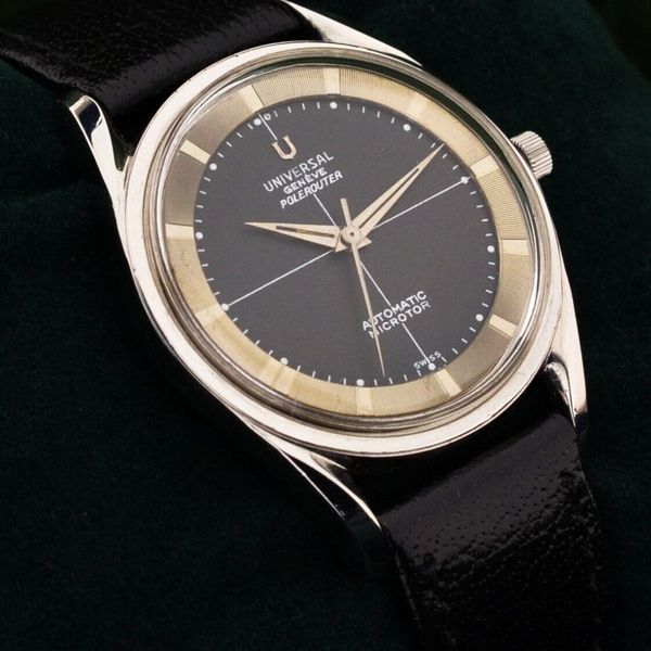 Designed by Gerald Genta Universal Geneve Polerouter Microtor 215-9 Cal ...