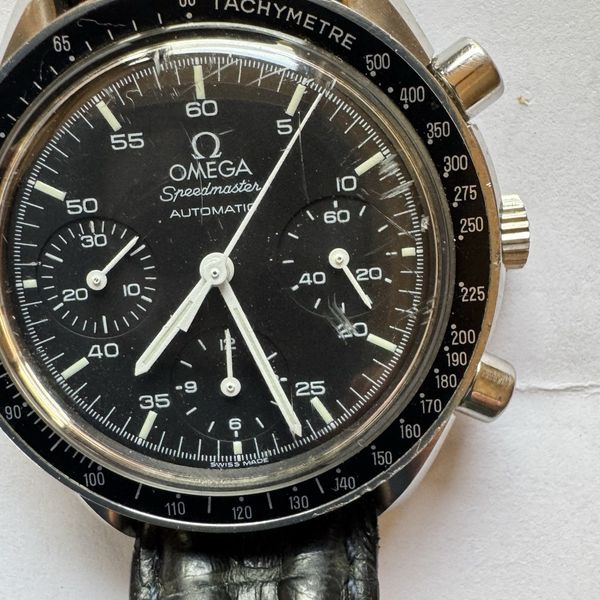 OMEGA Speedmaster Men's Watch With Black Leather Strap | WatchCharts ...