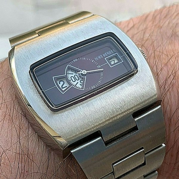 Vintage Jean Herbert Automatic Jump Hour Gents Watch New OId Stock ...