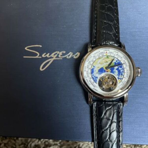 Sugess Tourbillon Enamel Earth Seagull ST8000 Mechanical Mens Watch ...