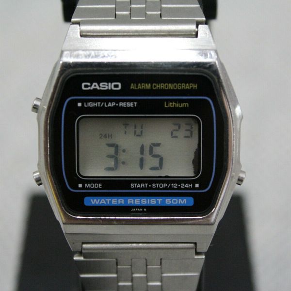 Casio W-34 415 Digital Watch Stainless Steel Vintage RARE | WatchCharts ...