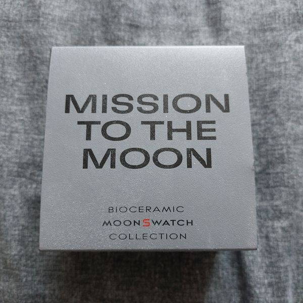 Omega X Swatch Watch Mission To The Moon Bioceramic Moonswatch Box and ...
