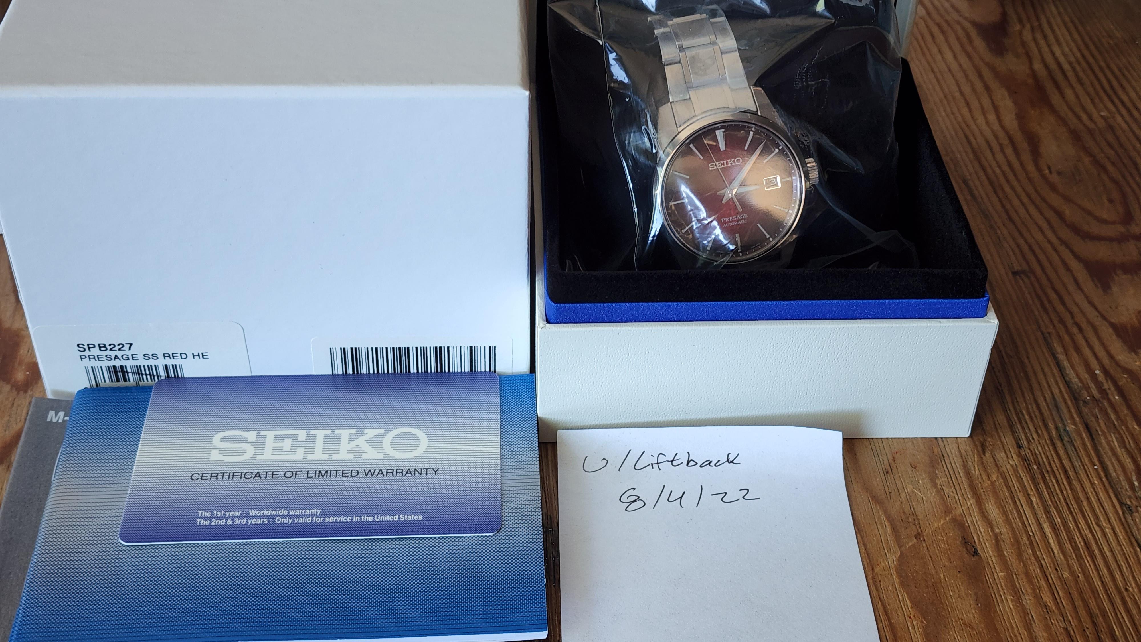 [WTS] Seiko SPB227 Presage | WatchCharts