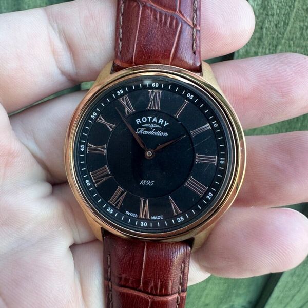GENTS ROTARY REVELATION REVERSIBLE DIAL WATCH FOR PARTS OR REPAIR ...