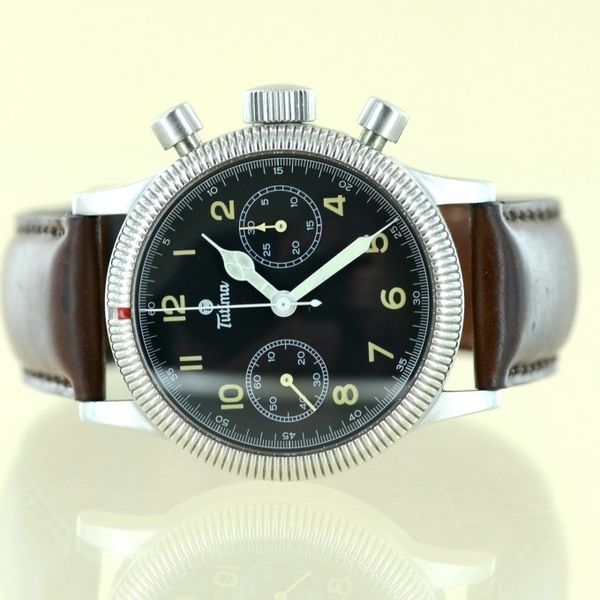 Tutima Watch Grand Pilot Chronograph 1941 783-01 Stainless Steel 38mm ...