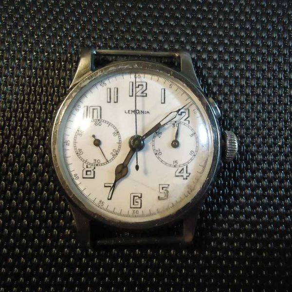 LEMANIA WW II German Luftwaffe Chronograph STEEL 100% ORIGINAL ...