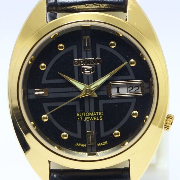 Seiko 5 Gold Plated Luxury Rare Retro Vintage Cal. 7009 Automatic Wrist ...