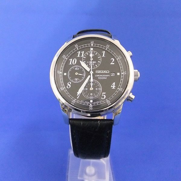 Seiko SEIKO chronograph wristwatch quartz battery watch date date work ...