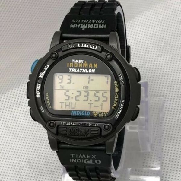 1994 Timex Ironman Triathlon 100 Lap Digital Men's Watch 721 ...