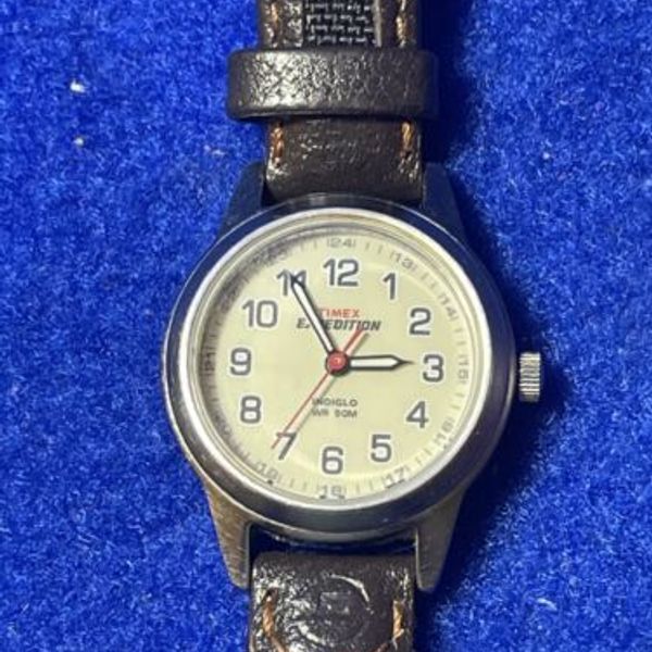 TIMEX EXPEDITION INDOGLO WR50M WATCH STAINLESS STEEL BASE WORKING ...